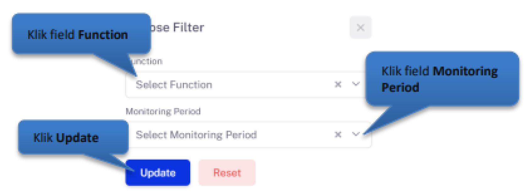 Filter Dashboard KPI Monitoring - Harmonie